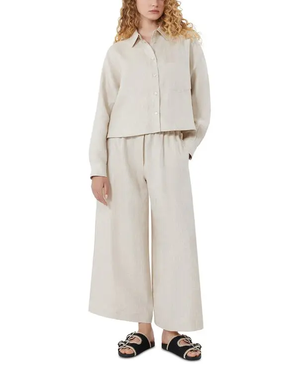 Max Mara Linen Canvas Shirt Jacket - Ecru