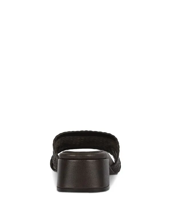 Jeffrey Campbell Woven Leather Slides - Brown