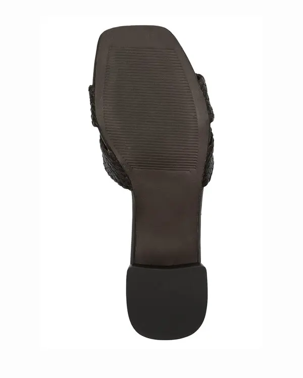 Jeffrey Campbell Woven Leather Slides - Brown