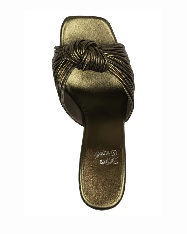 Jeffrey Campbell Knotted Slides - Bronze Combo