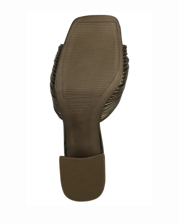 Jeffrey Campbell Knotted Slides - Bronze Combo