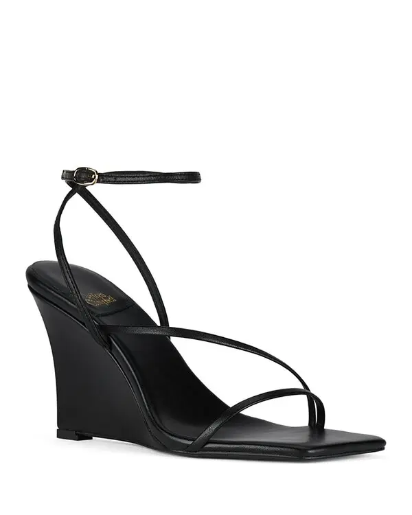 Jeffrey Campbell Strappy Wedge Sandals - Black