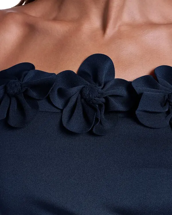 Eliza J Off The Shoulder 3d Floral Gown