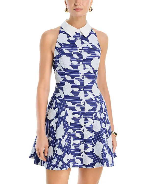 MILLY Maxine Mini Dress - Blue/white