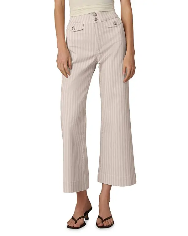 Joe's Jeans The Ellia Ankle Wide Leg Jeans - Natural Stripe