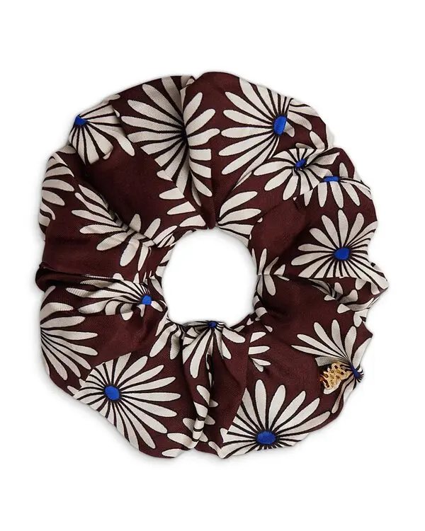 Sandro Seventies Energy Silk Scrunchie - Marron / Bleu