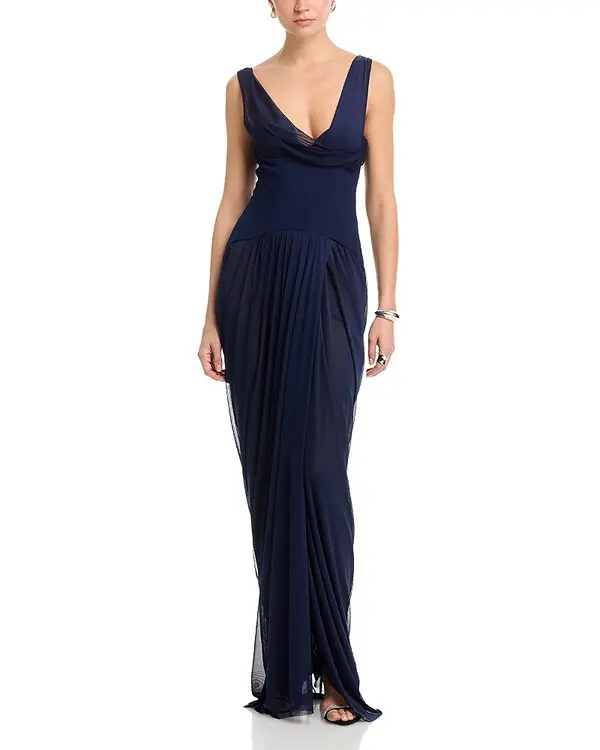 Black Halo Sylara Gown - Navy