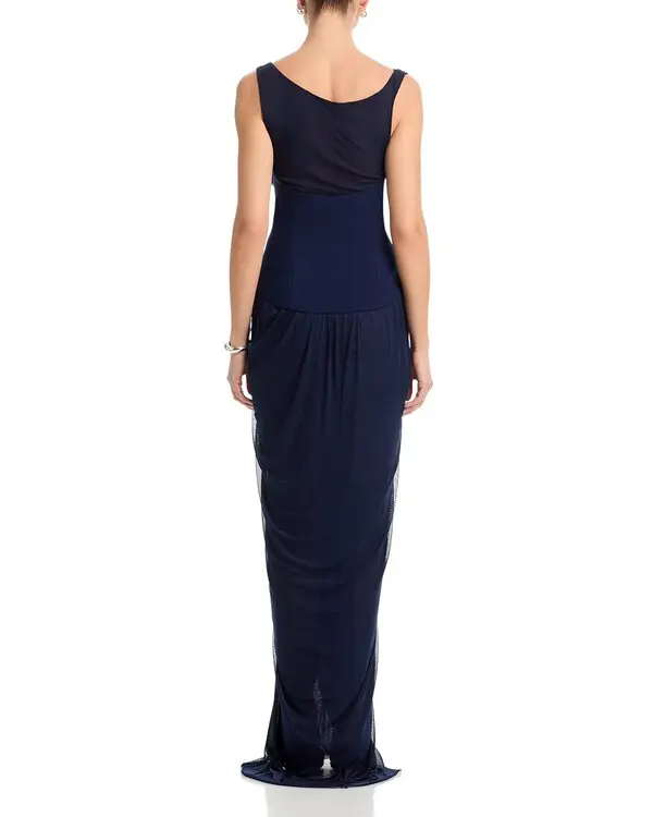 Black Halo Sylara Gown - Navy