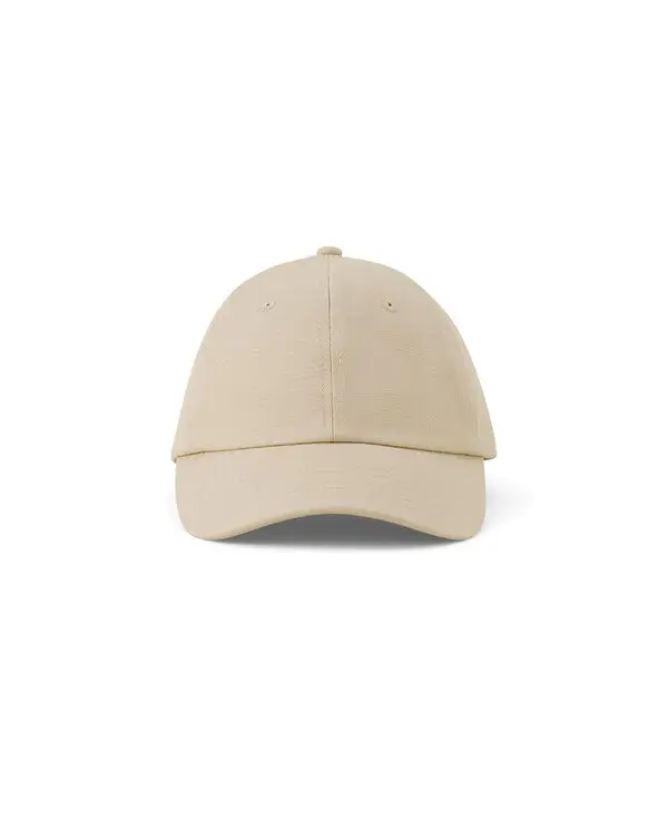 LANVIN Label Cotton Cap - Sand/chalk