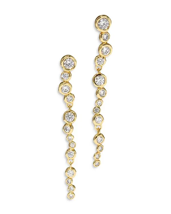 Alexis Bittar Asterales Cubic Zirconia Cascading Linear Drop Earrings - Gold