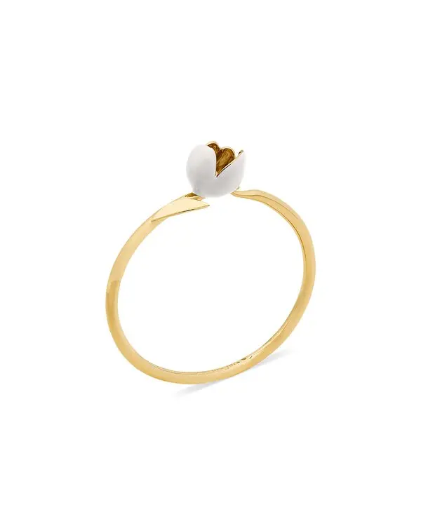 Kate Spade New York Golden Bloom Bangle Bracelet - White