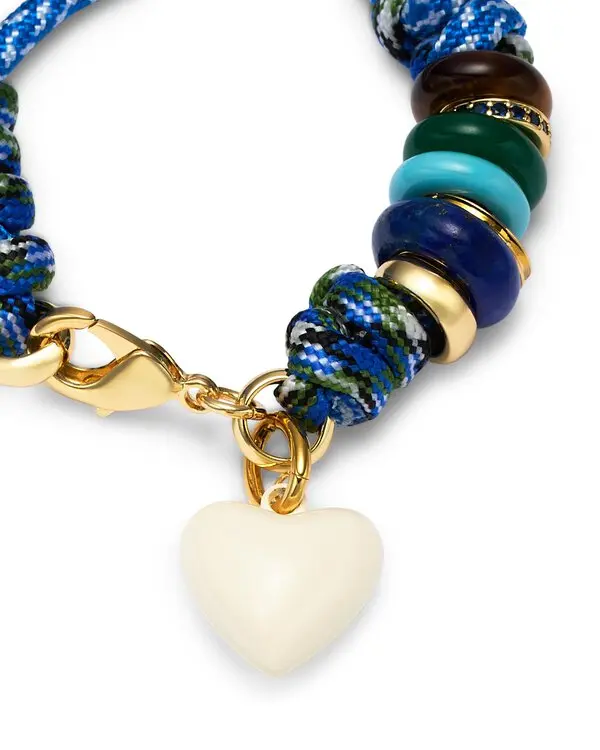 ROXANNE ASSOULIN Supersize Happy Cord Bracelet - Denim/cream