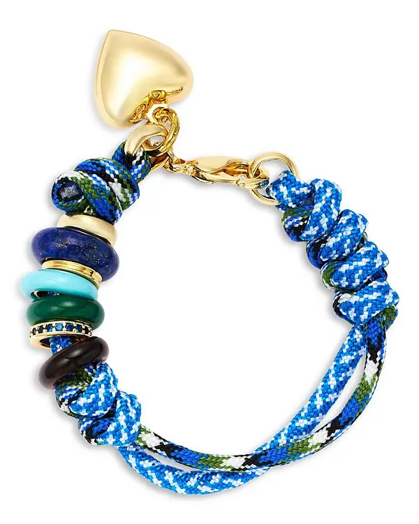 ROXANNE ASSOULIN Supersize Happy Cord Bracelet - Gold/denim