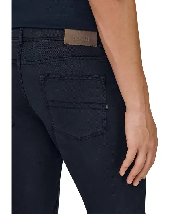 Boggi Milano Regular Fit Stretch Cotton Jeans - Navy Blue