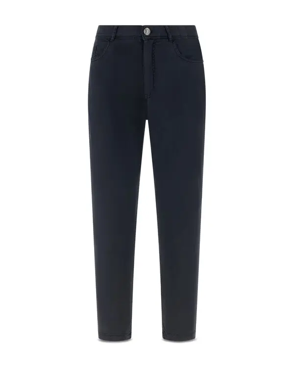 Boggi Milano Regular Fit Stretch Cotton Jeans - Navy Blue