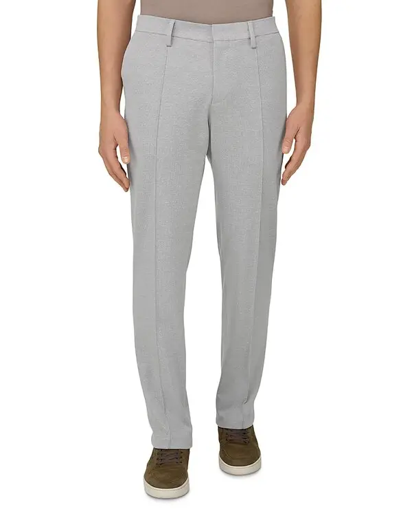 Boggi Milano Regular Fit Cotton Blend Jersey Trousers - Grey