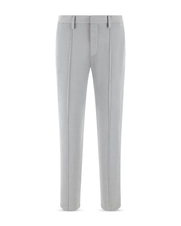 Boggi Milano Regular Fit Cotton Blend Jersey Trousers - Grey