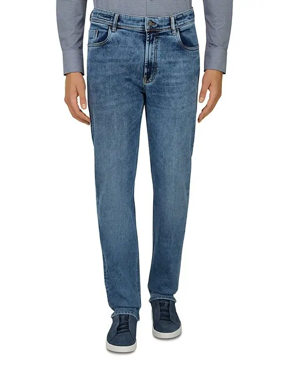 Boggi Milano Regular Fit Jeans - Medium Blue