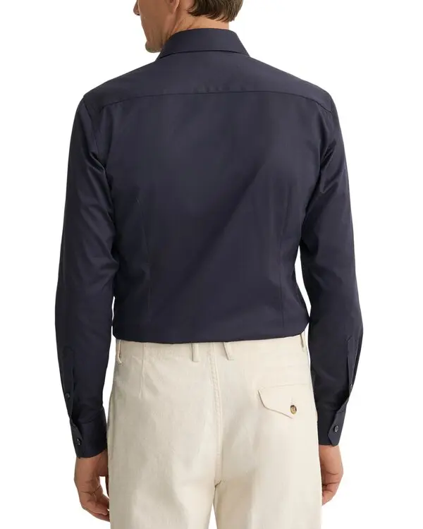 Eton Slim Fit Solid Signature Twill Shirt - Navy
