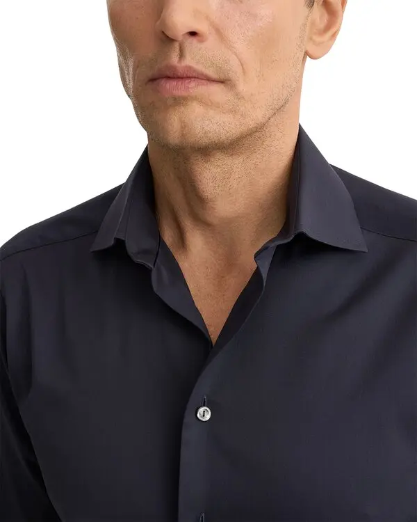 Eton Slim Fit Solid Signature Twill Shirt - Navy