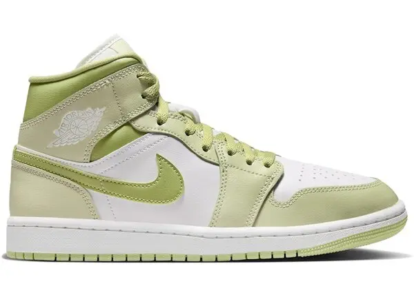 JORDAN 1 Mid Sneakers - Olive Aura/lawn/coconut Milk