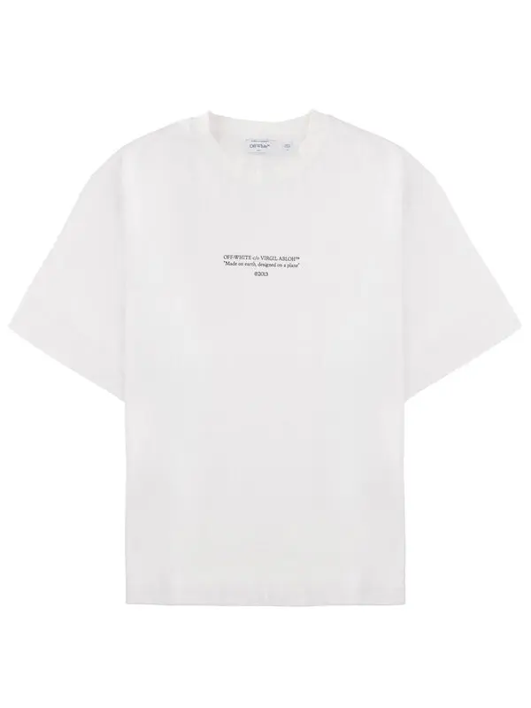 Off-White T-shirt Con Logo - White