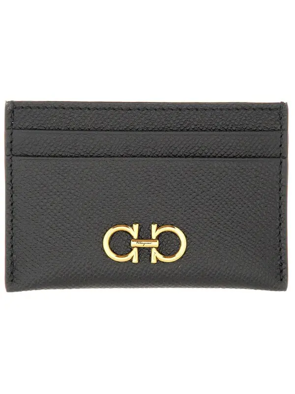 FERRAGAMO Portacarte "gancini - Black