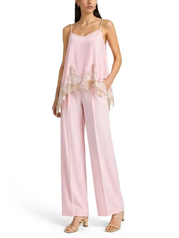 Fabiana Filippi Top With Lace Details - Pink