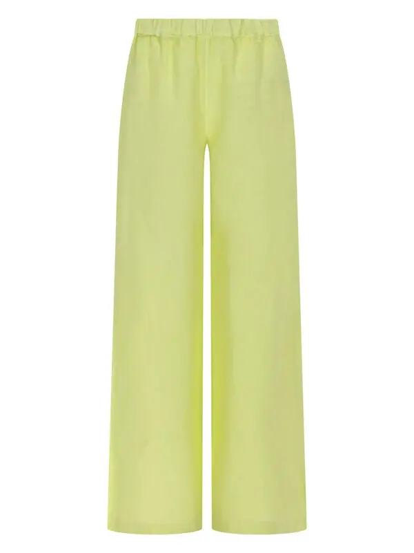 120% Lino Pantalone In Lino - Yellow