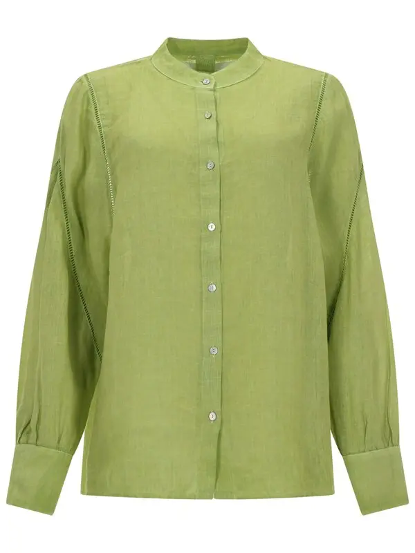 120% Lino Linen Shirt - Green