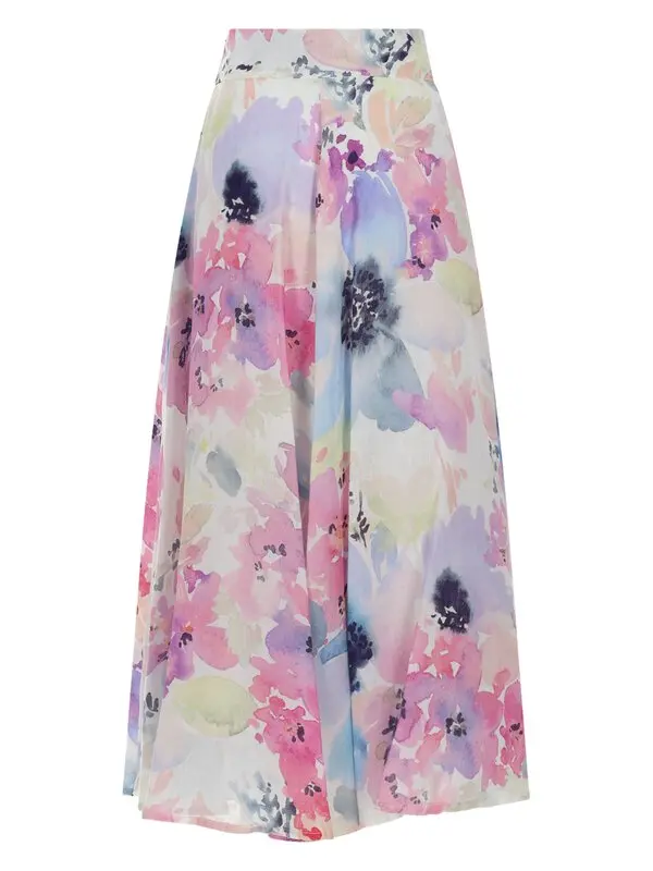 120% Lino Linen Long Skirt