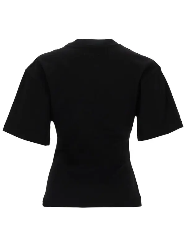 COURREGES T-shirt Con Logo - Black