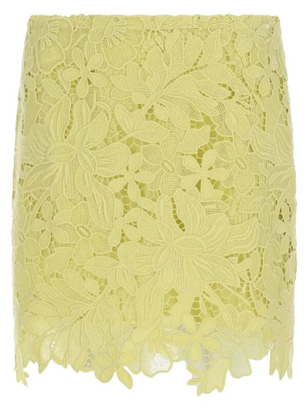 Sportmax Macramé Mini Skirt - Yellow