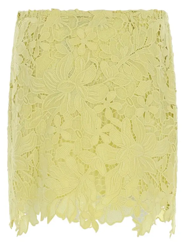 Sportmax Macramé Mini Skirt - Yellow