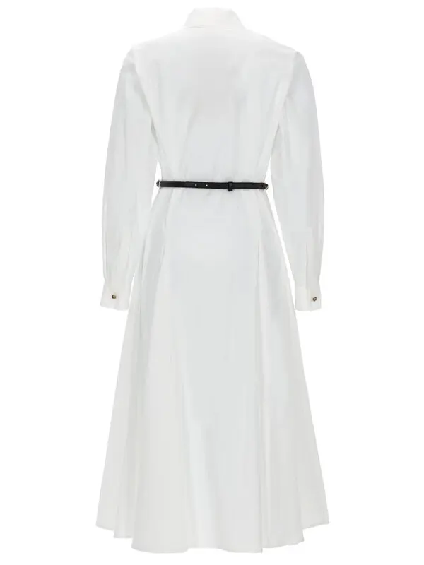 Max Mara Abito Chemisier In Popeline - White
