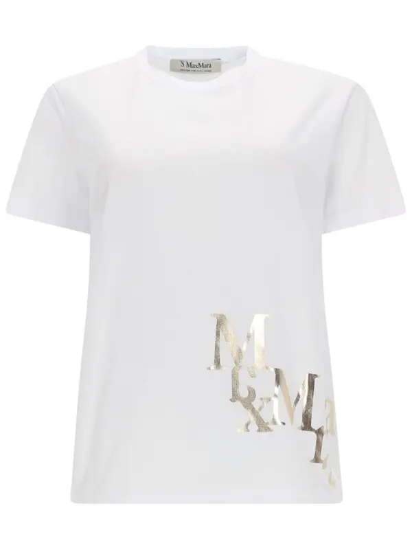 Max Mara T-shirt "edile" Con Logo - White