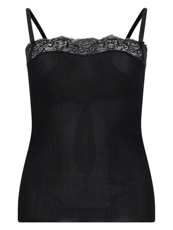Saint Laurent Canotta Con Pizzo - Black
