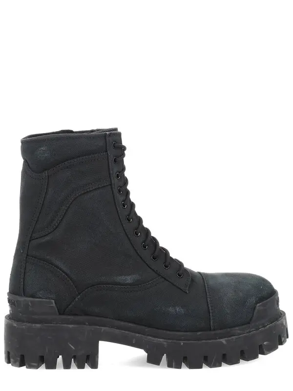 Balenciaga Combat Strike Boots - Black