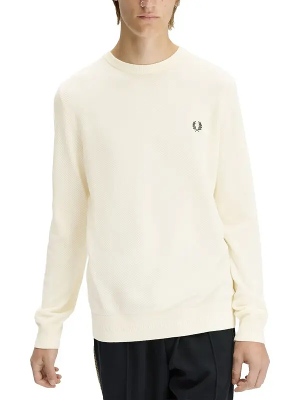 Fred Perry Logo Knit Top - Ivory