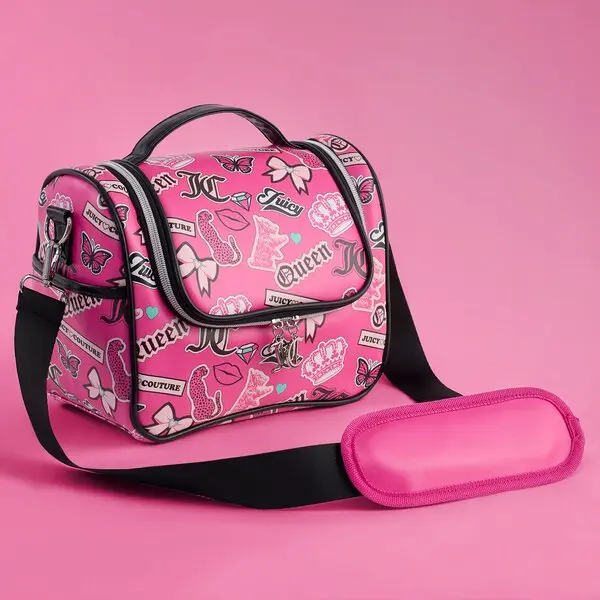 Juicy Couture Lunch Cooler Bag - Pink Collage