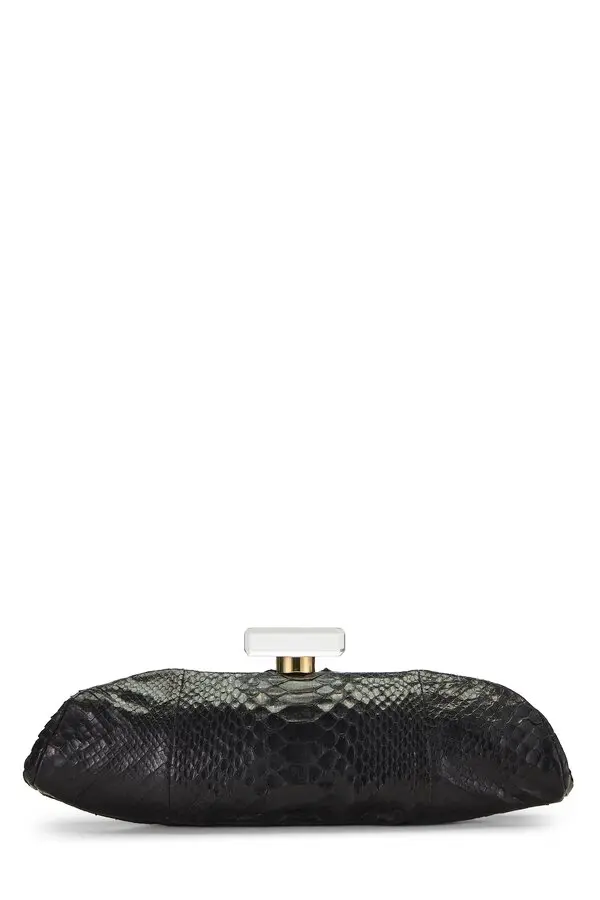 Chanel Python Clutch - Black