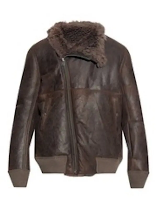 Rick Owens Montone Hollywood Flight Bomber Jacket - Dark Dust