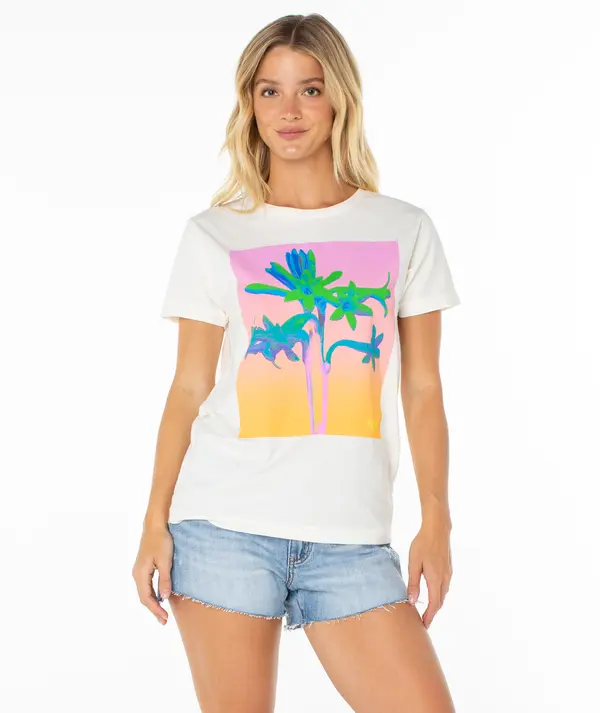 Roxy Tuberose Tee - Cloud Dancer Tuberose