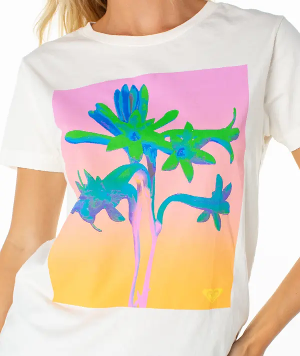 Roxy Tuberose Tee - Cloud Dancer Tuberose