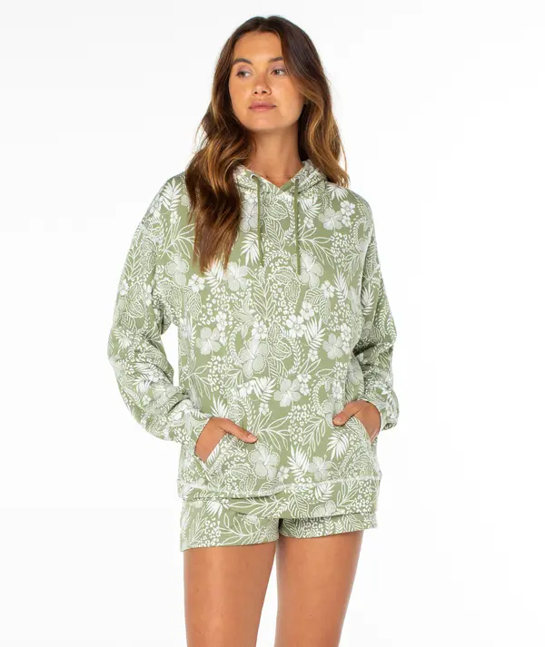 Roxy Surfing Moonlight Printed Hoodie - Sage On The Prowl