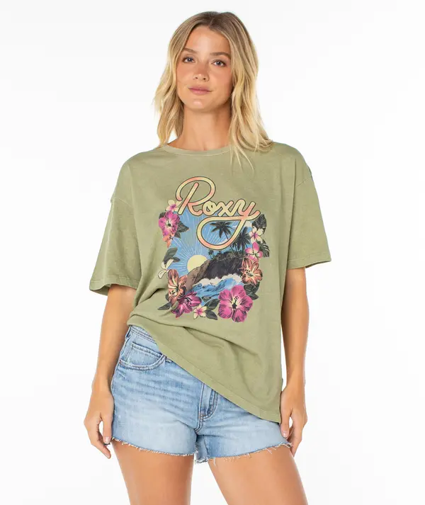 Roxy Graphic Short Sleeve Tee - Sage Surfin