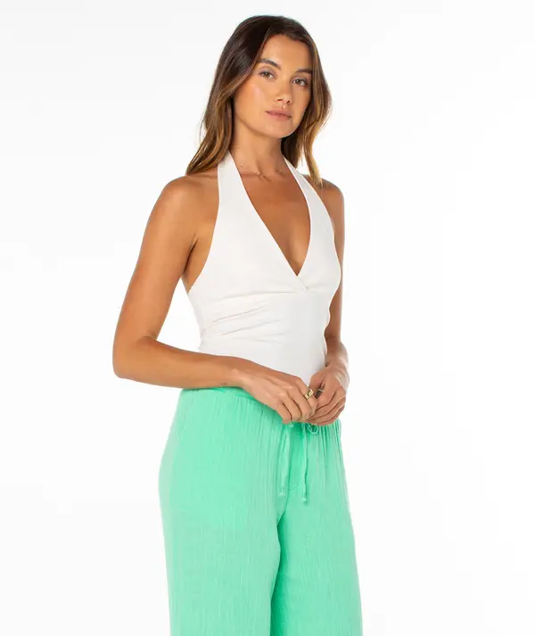 Roxy South Shore Halter Tank - Dew Solid
