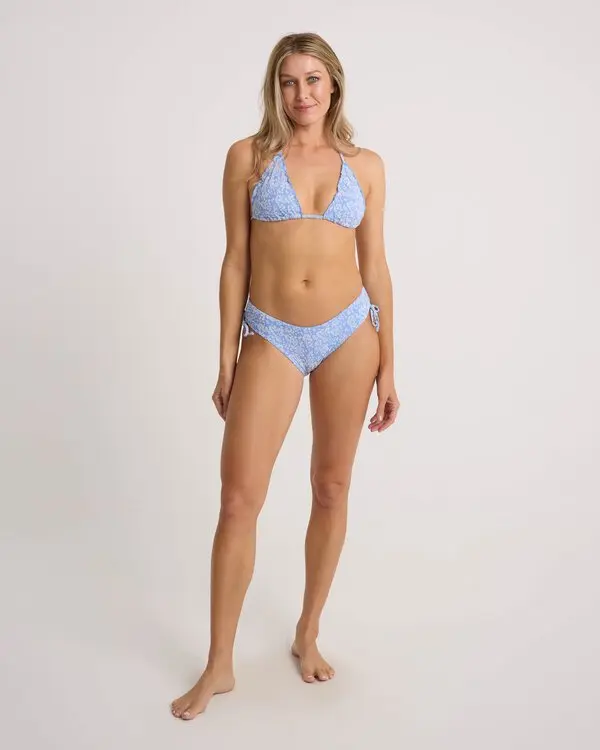 Roxy Margarita Mini Tiki Triangle Bikini Top - Blue/wht