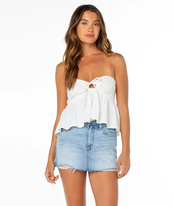 Roxy Ventura Tube Top - Cloud Dancer Solid