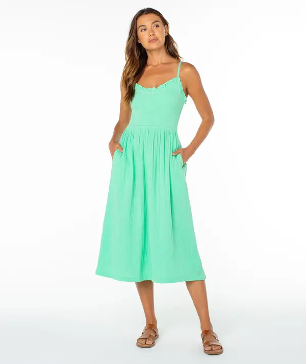 Roxy Downriver Midi Dress - Spring Bud Solid